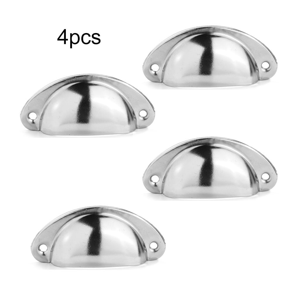 4PCS Antique Drawer Shell Handle Tin Sheet Retro Semicircle Home ...
