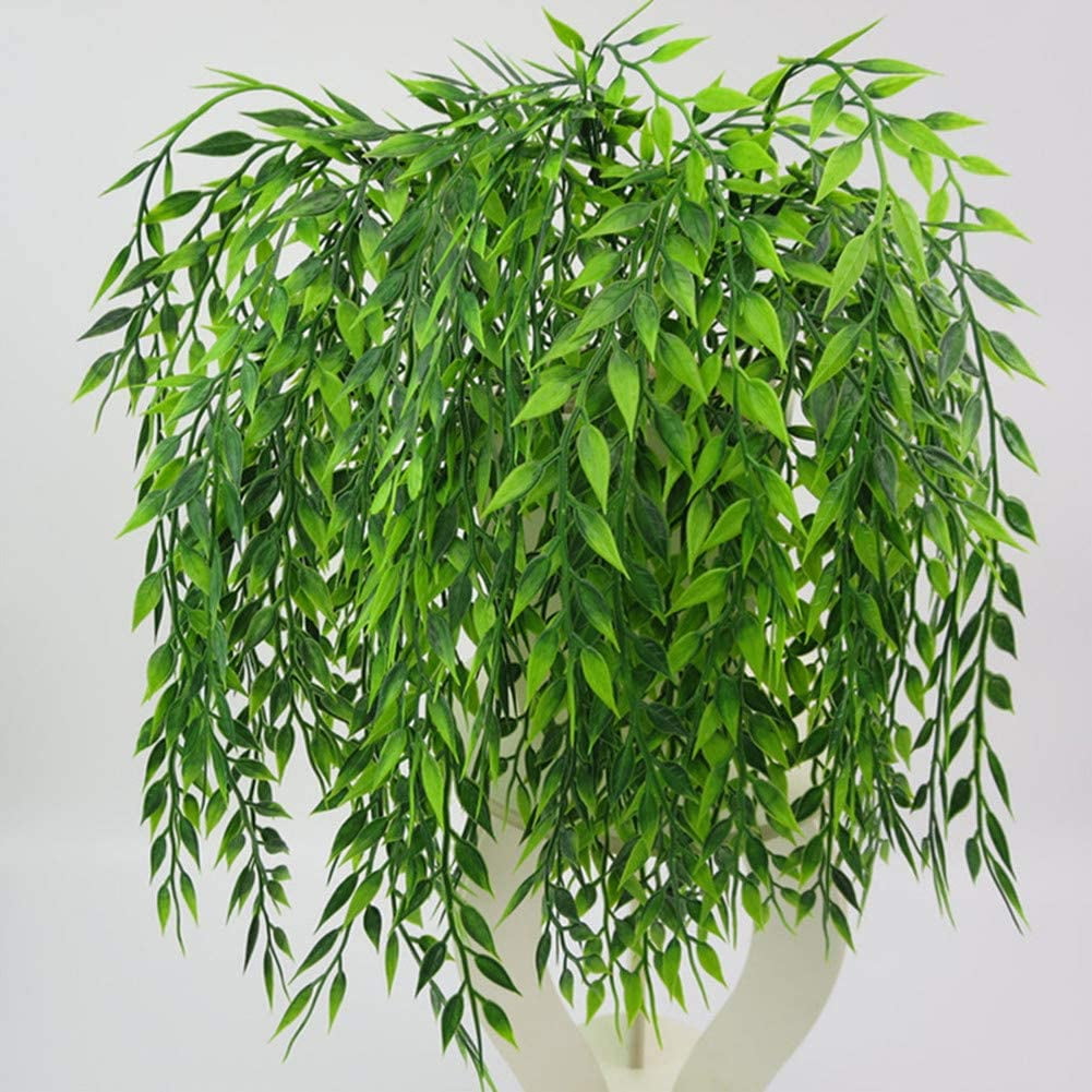 4PCS Artificial Hanging Plant Vine, Faux Ivy Weeping Willow, 20in Fern ...