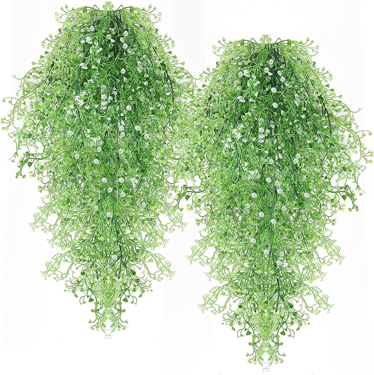 4PCS Artificial Hanging Plants Faux Hanging Plants Wall Plants Fake Ivy ...