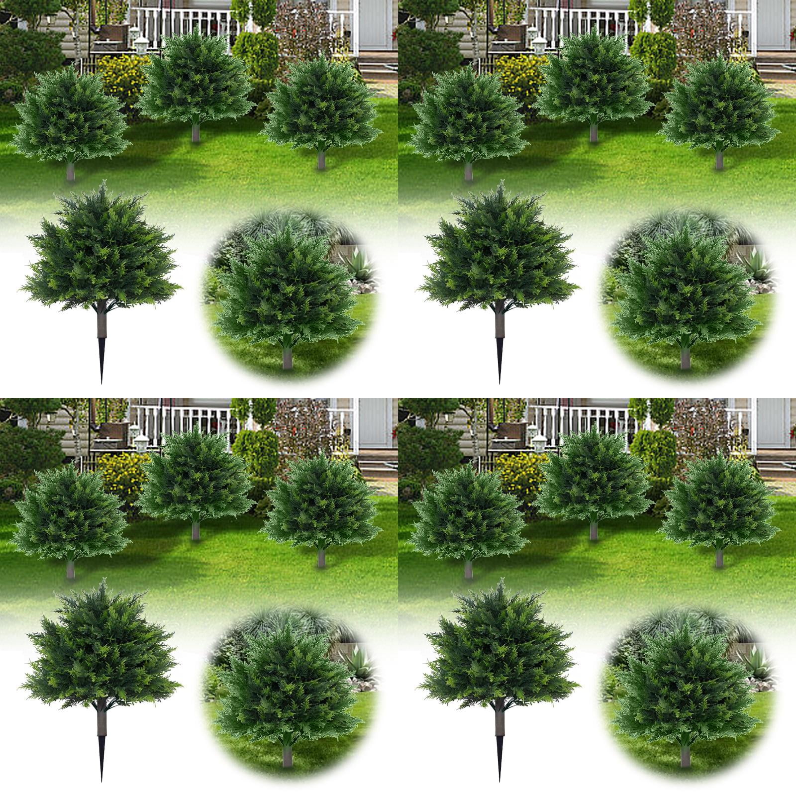 4PCS Artificial Outdoor Indoor UV Protected - 21.25 Inch Cypress ...