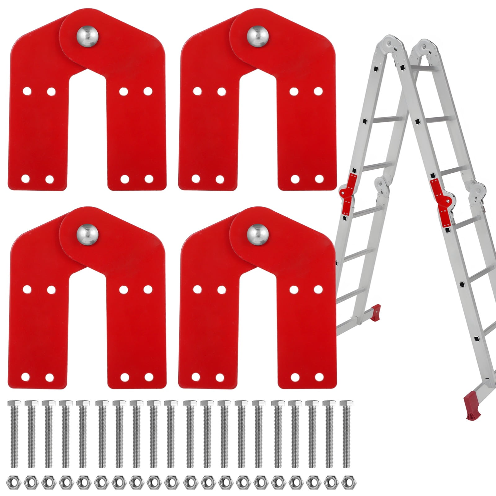 4PCS Attic Ladder Hinges, Herringbone Ladder Tie Rod with Screws, Step ...