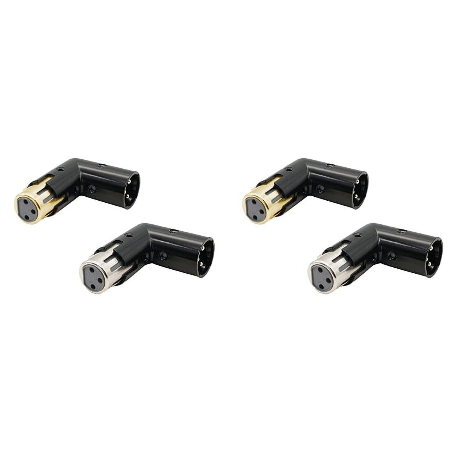 4PCS Audio Adapter Plug 3Pin XLR Angle Adapter Adjustable Male to ...