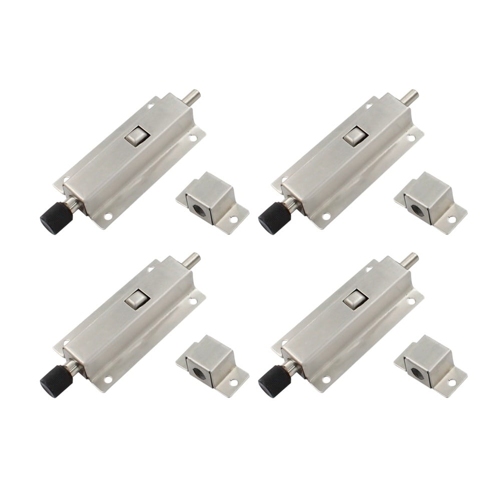 4PCS Automatic Spring Latch Sliding Latch Stainless Steel Automatic ...