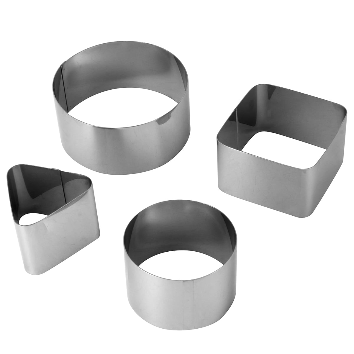 4PCS Baking Tool Cookies Molds Kitchen Tools Mousse Ring Moulds Cake ...