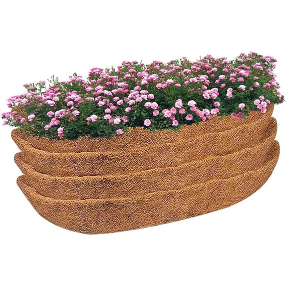 4PCS Basket Liners Trough Coconut Liners for Planters 24 Inch Coco Coir ...