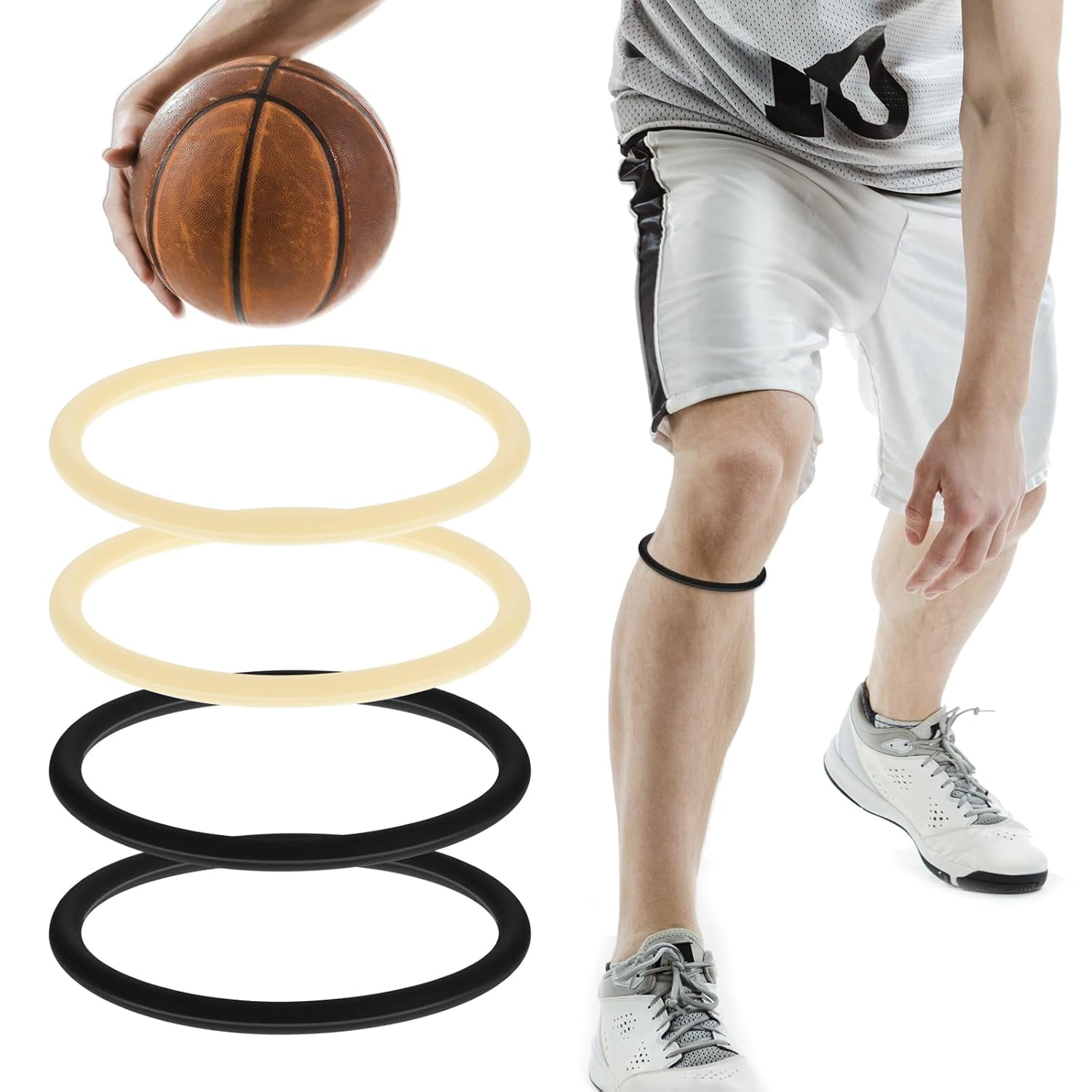 4PCS Basketball Knee Brace Patella Stabilizer Running Knee Brace ...