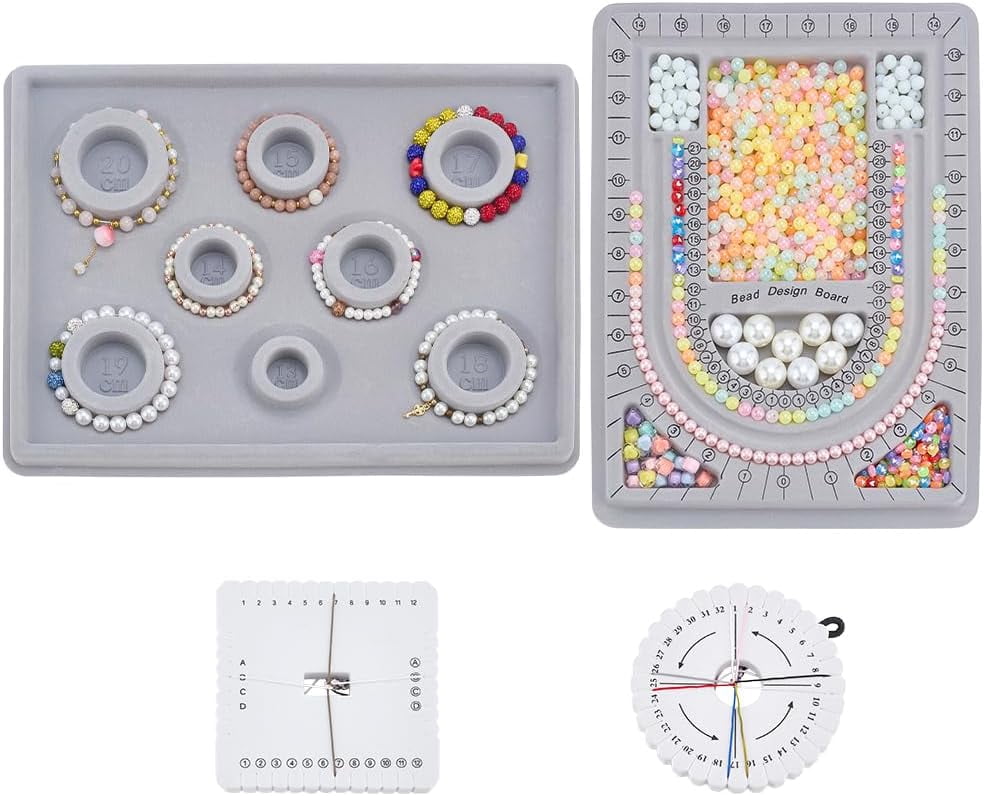 4PCS Bead Boards for Jewelry Making Beading Plate Tray Flocked Bead ...