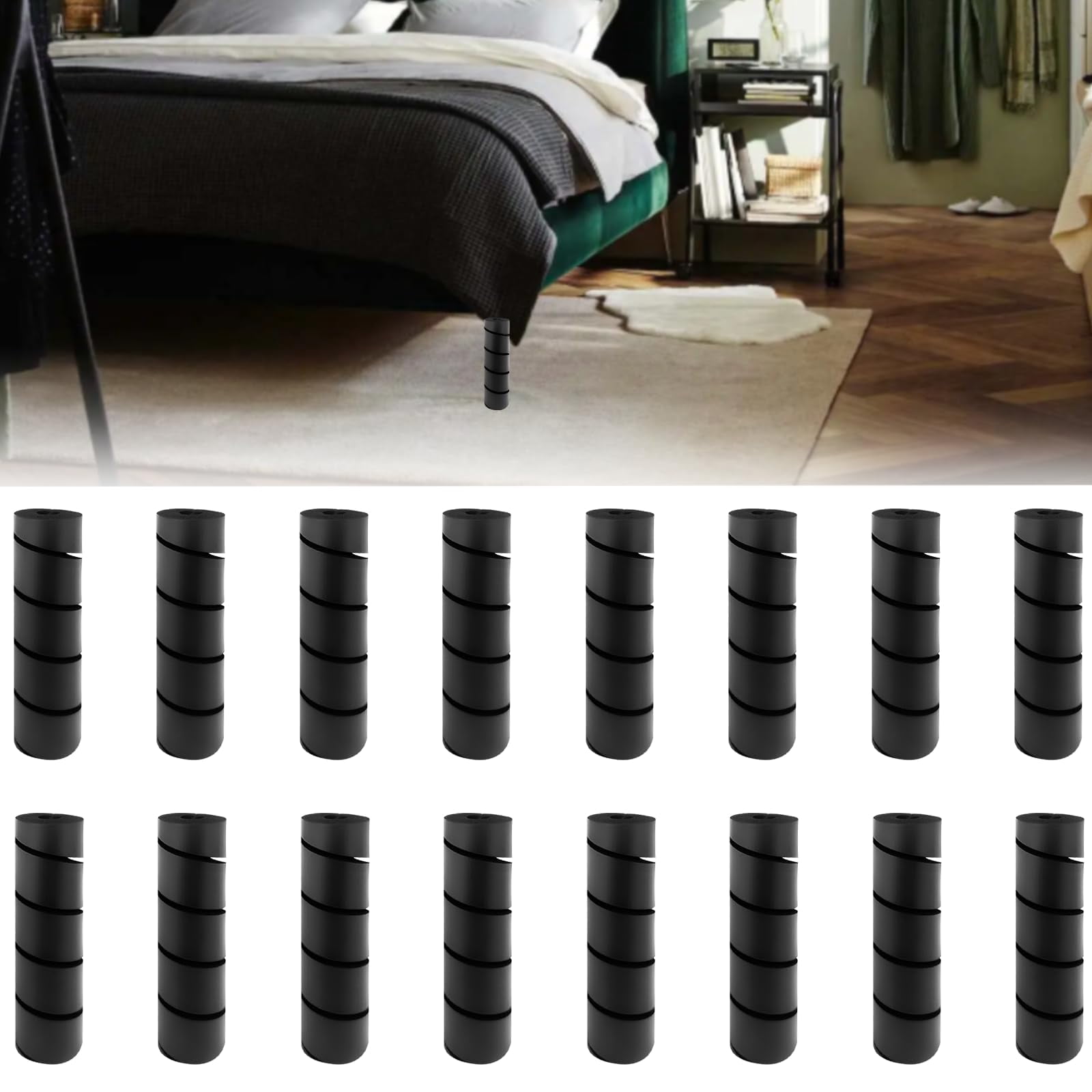4PCS Bed Frame Toe Protectors, 6" Bed Frame Leg Covers, Protects Toes ...