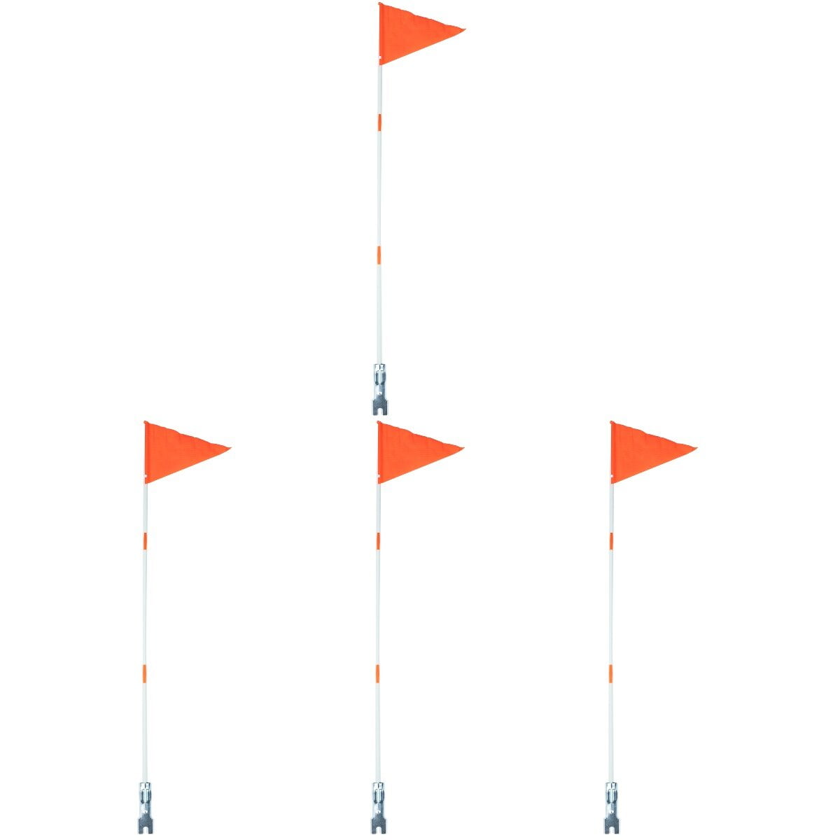 4PCS Bike Flag w/Pole for Safety Bicycle Golf Cart Off Road Whip Dune ...