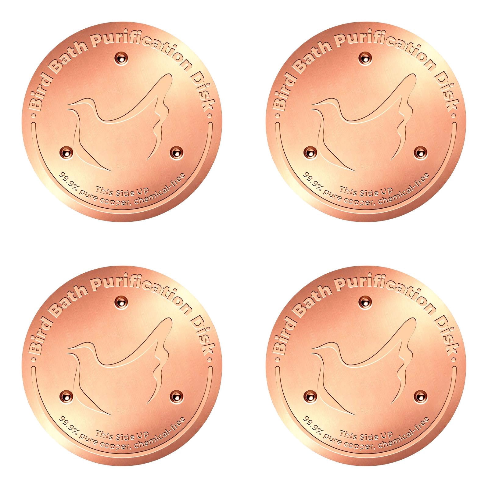 4PCS Bird Bath Copper Disk, 0.6mm Reinforced 99.99% Pure Copper ...