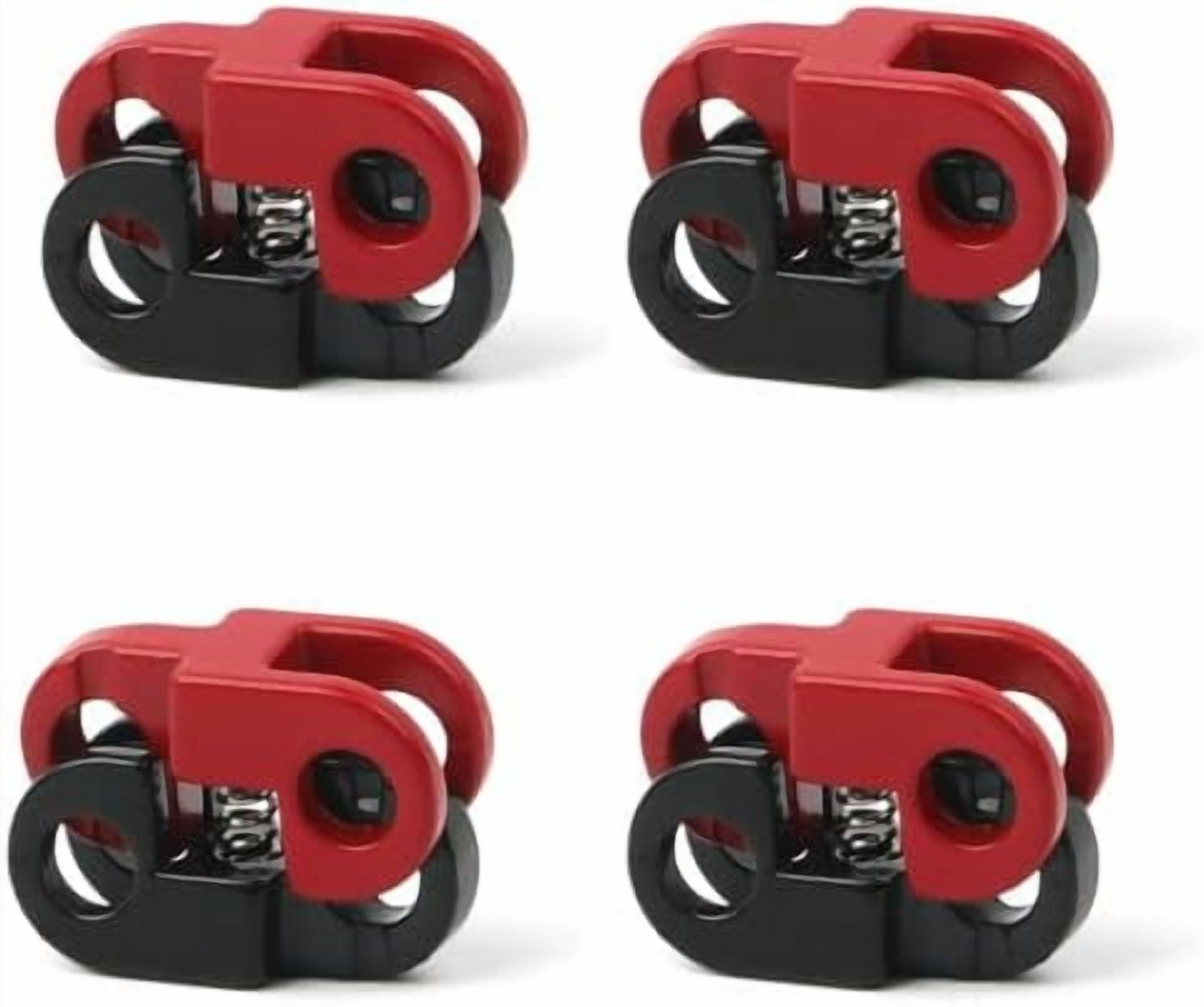 4PCS Black-Red Metal Multi-color Spring Cord Lock End Toggle Spring ...
