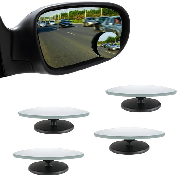 4PCS Blind Spot Mirror, HD Glass Frameless Convex Rear View Mirrors ...