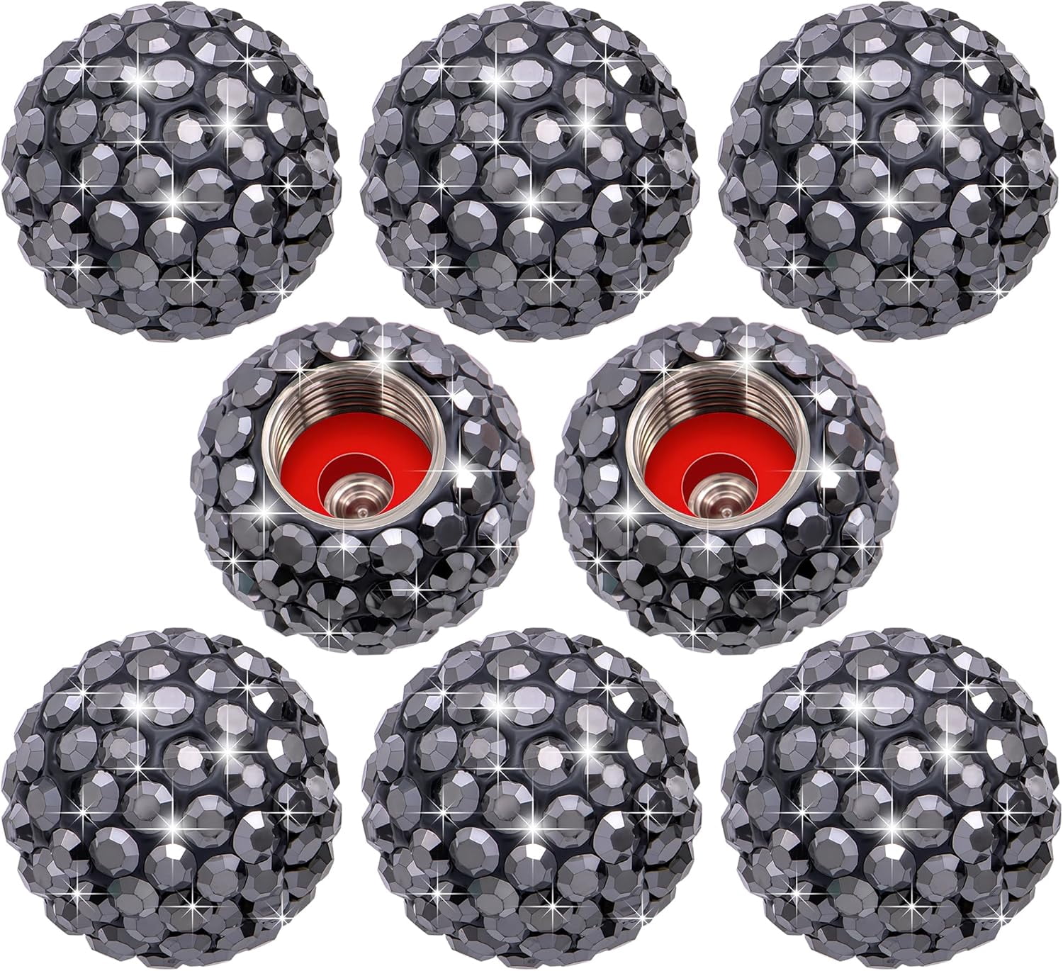 4PCS Bling Crystal Diamond Tire Stem Valve Caps, Crystal Shinny ...