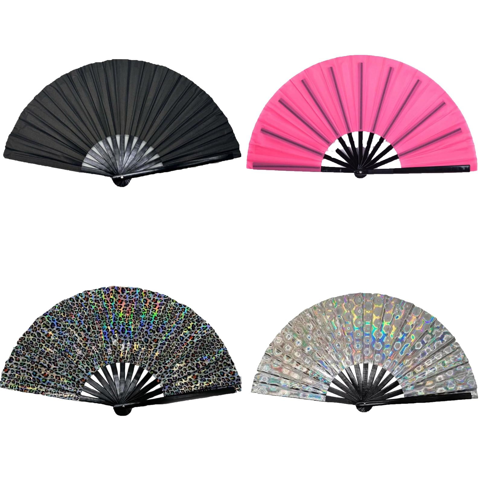 4PCS Boots on The Ground Fan, 2025 New Large Holographic Folding Hand ...
