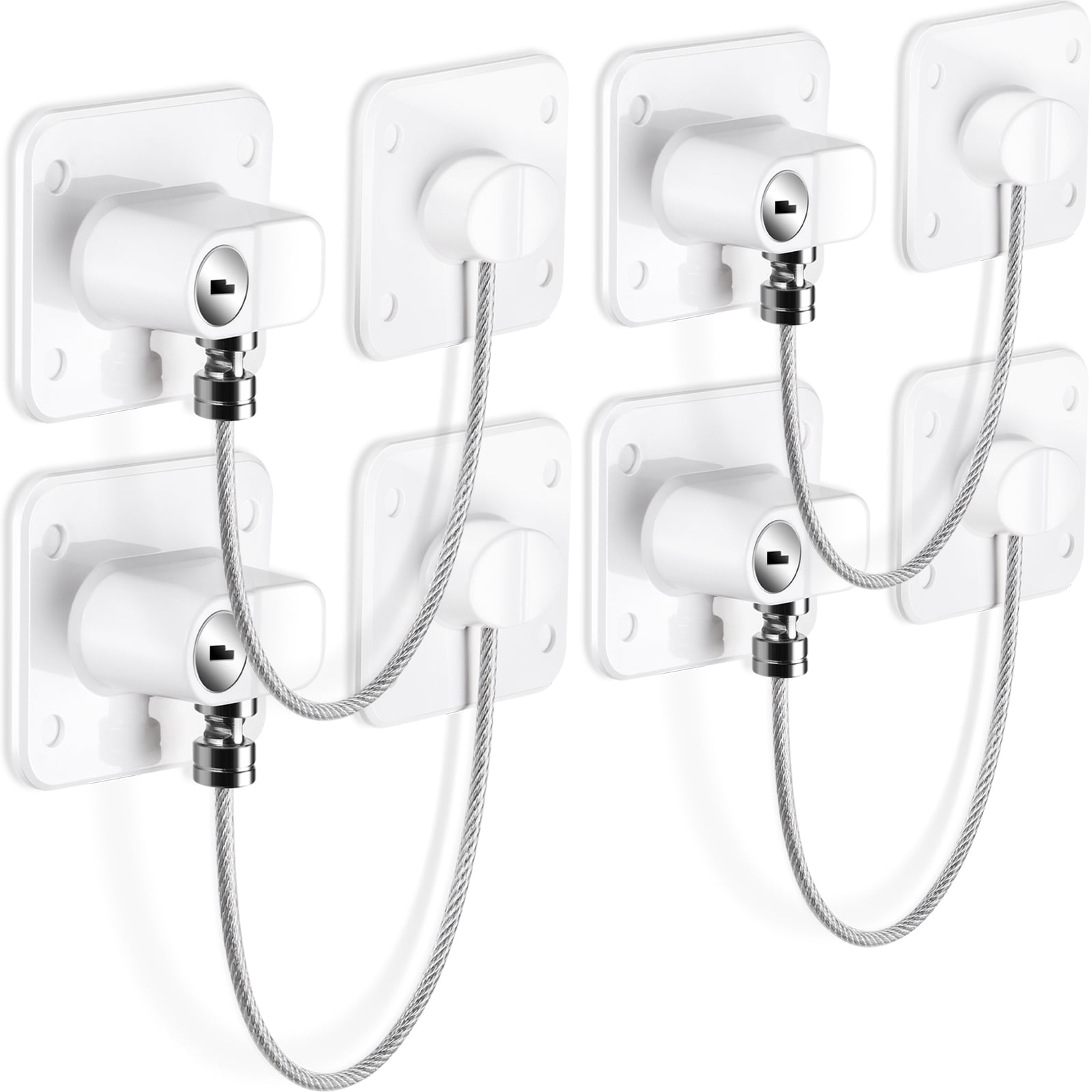 4PCS Cabinet Locks for Child, I·CODE Cabinet Locks with Key, Child ...