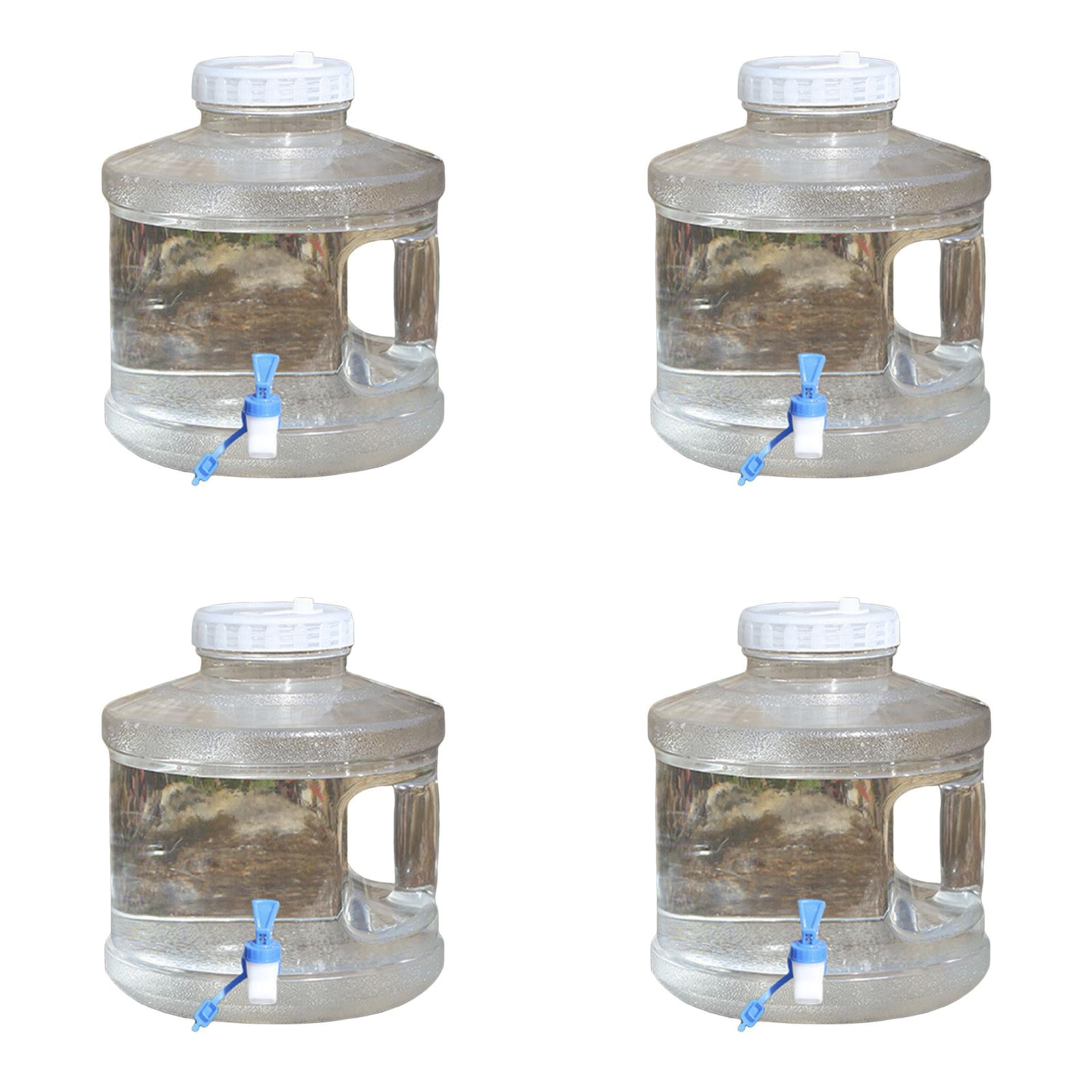 4PCS Camping Water Container with Spigot - 2 Gallon Portable Water Jug ...