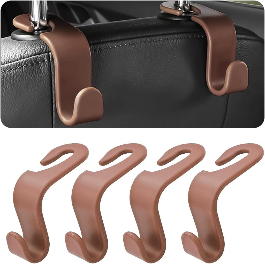 4PCS Car Back Seat Headrest Hooks, Rear Car Seat Storage Headrest ...