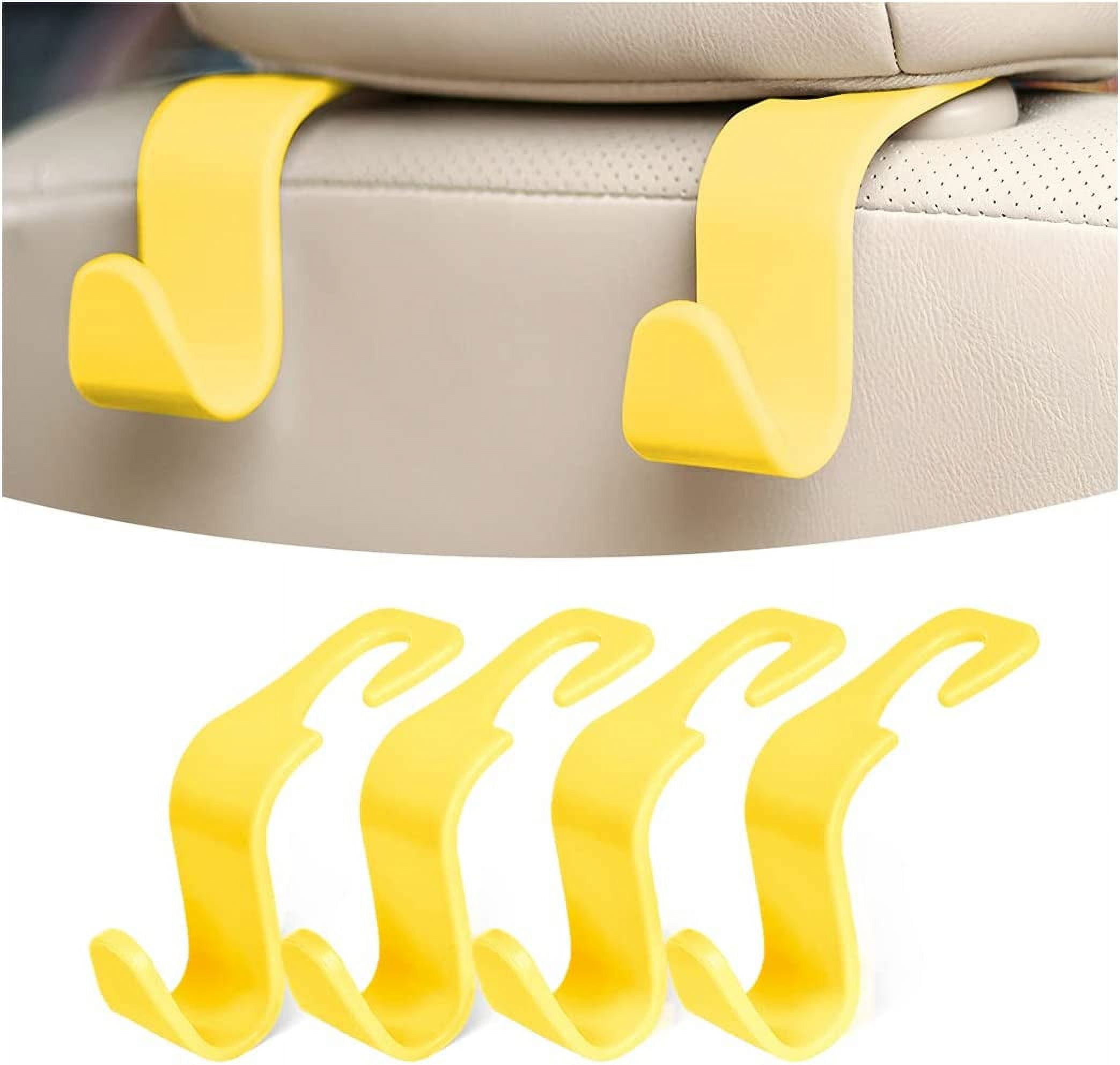 4PCS Car Back Seat Headrest Hooks, Rear Car Seat Storage Headrest ...