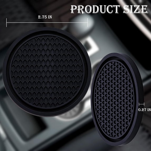 4PCS Car Cup Holder Coaster，Embedded in Ornaments Coaster Universal Fit ...