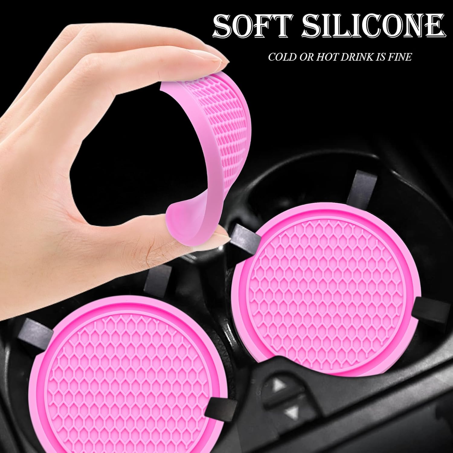 4PCS Car Cup Holder Coaster，Embedded in Ornaments Coaster Universal Fit ...