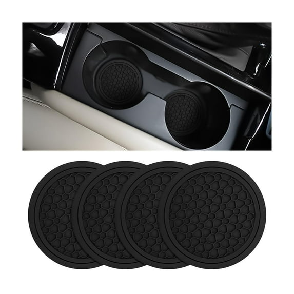 4PCS Car Cup Holder Coasters, 2.75 Inch Non-Slip Insert Water Bottle ...
