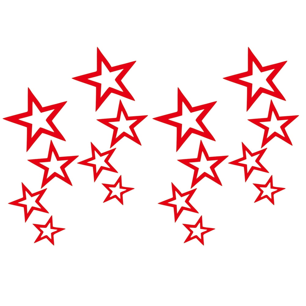 4PCS Car Decorative Sticker Reflective Five-pointed Star Sticker Truck ...