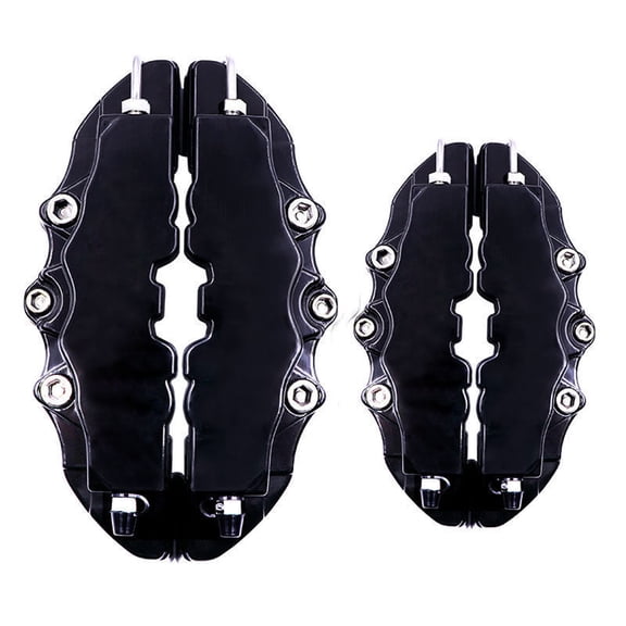 3D Metal Brake Caliper Covers Front & Rear Large+Medium Car GOLD ...
