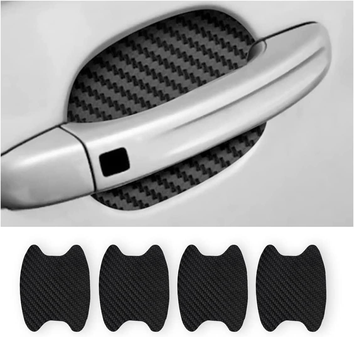 4PCS Car Door Handle Protector Sticker, Universal Carbon Fiber Anti ...