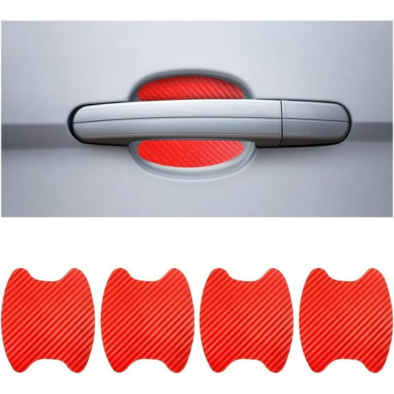 4PCS Car Door Handle Protector Sticker, Universal Carbon Fiber Anti ...