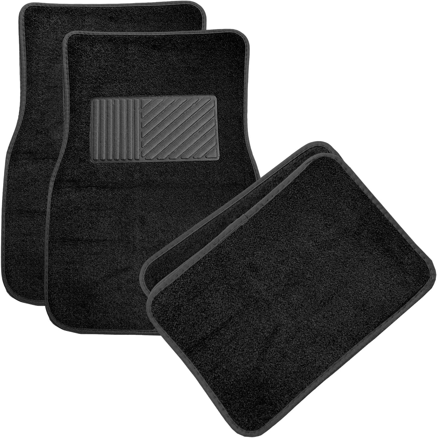 4PCS Car Floor Mats, Anti-Slip Waterproof Car Carpets with Safety Heel ...