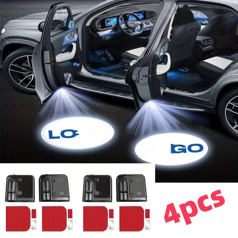 4PCS Car LED Door Logo Projector Lights, HD Projection, Sensor ...