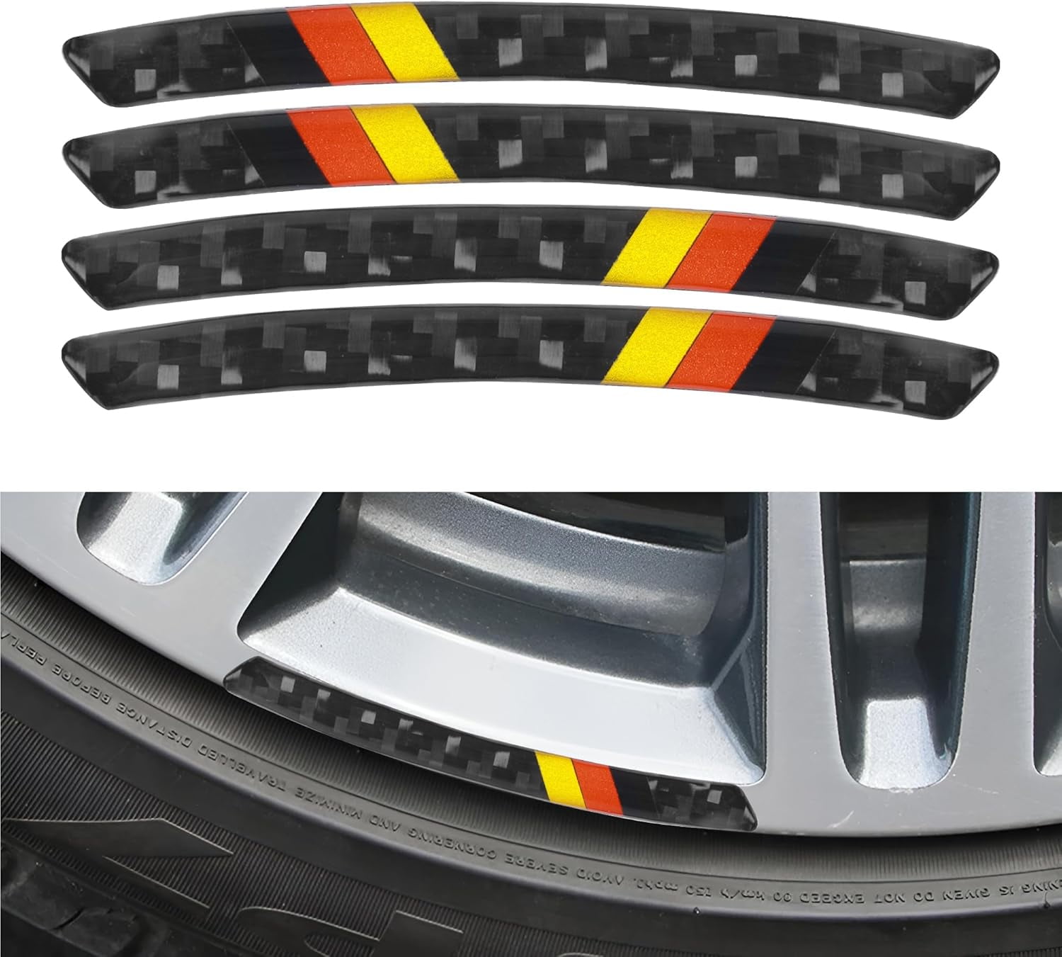 4PCS Car Stickers,Car Accessories Automotive Logo Stickers,3D Tricolor ...