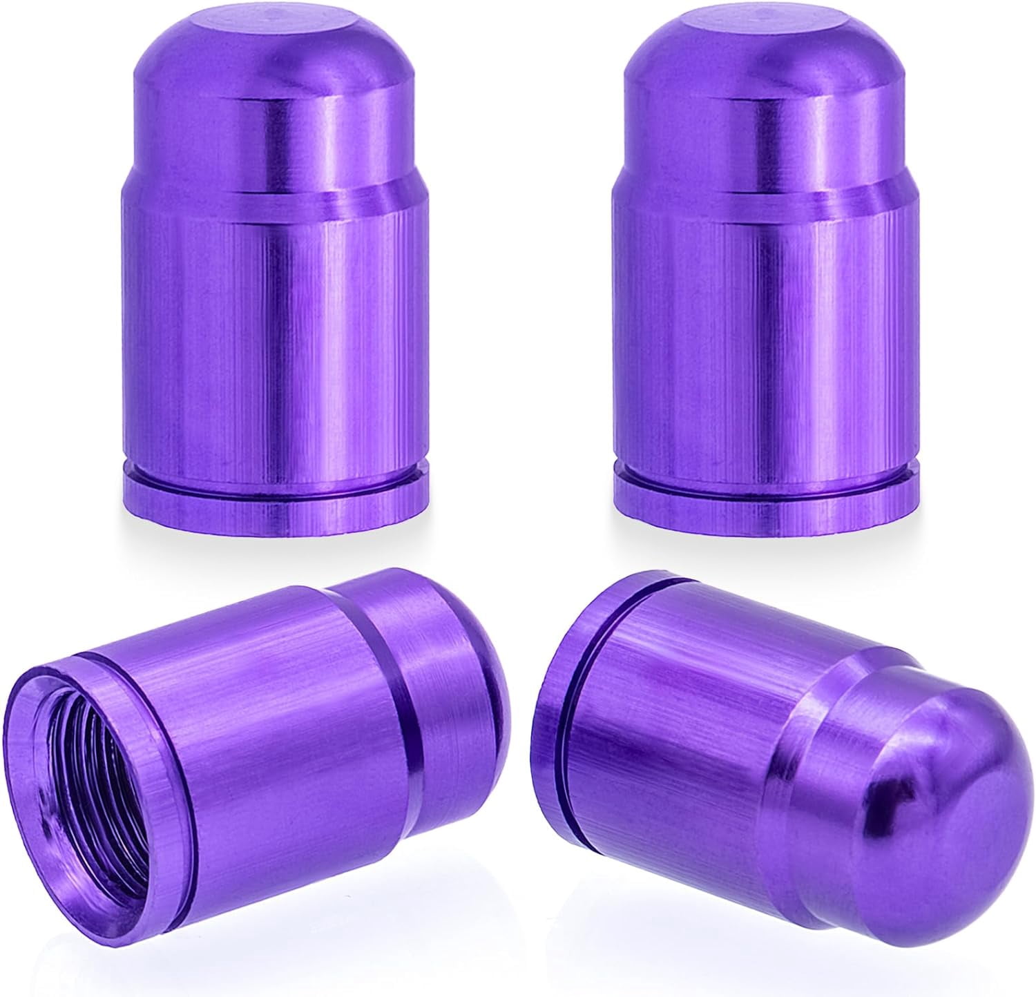 4PCS Car Tire Valve Stem Caps, Aluminum Alloy Wheel Valve Covers with ...