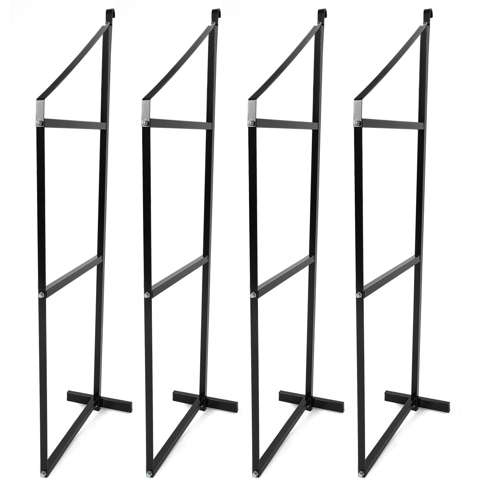 4PCS Cargo Shipping Container Shelving Brackets Set 18"x60" Black ...