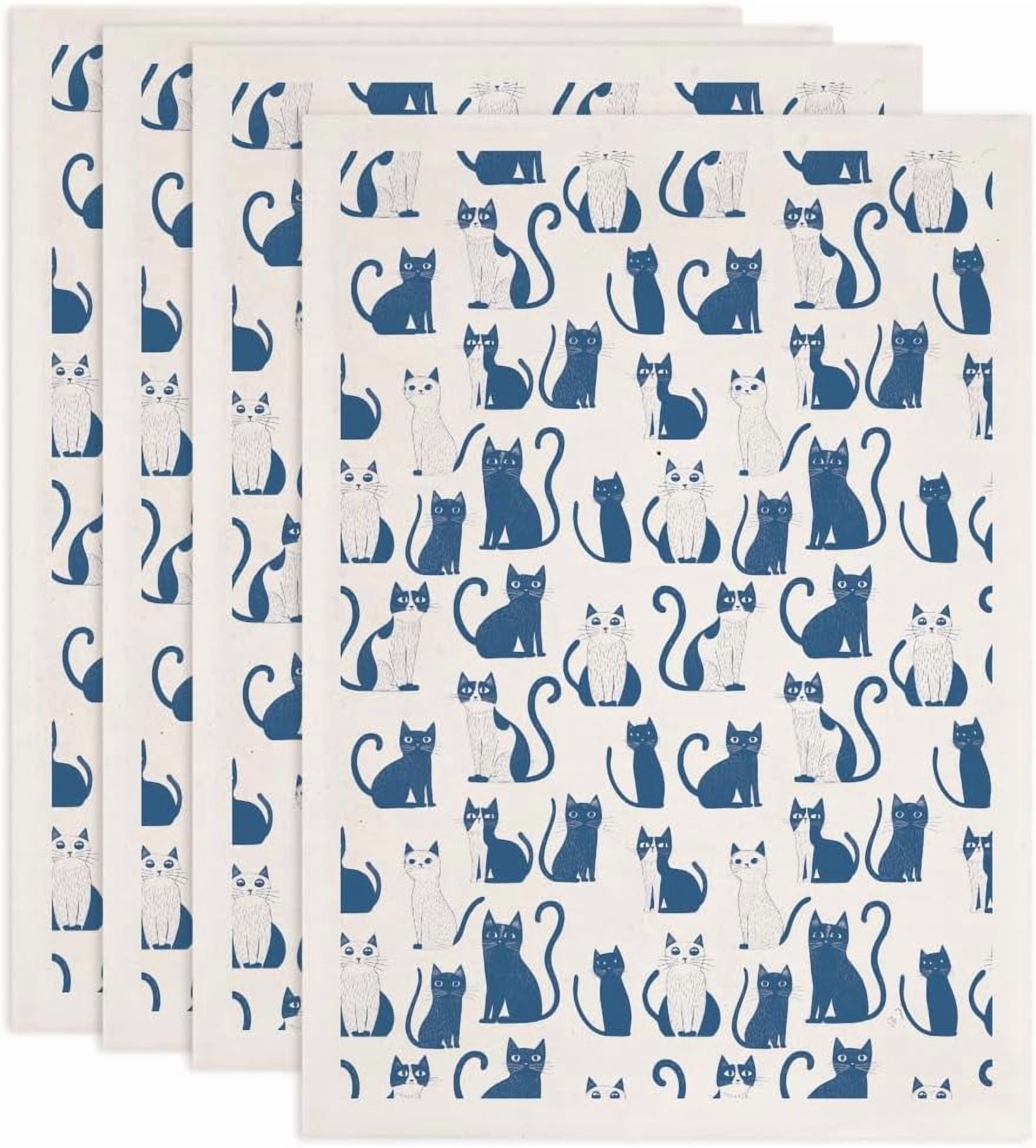 4PCS Cartoon Cat Underglaze Transfers DIY for Pottery Animal Transfer ...