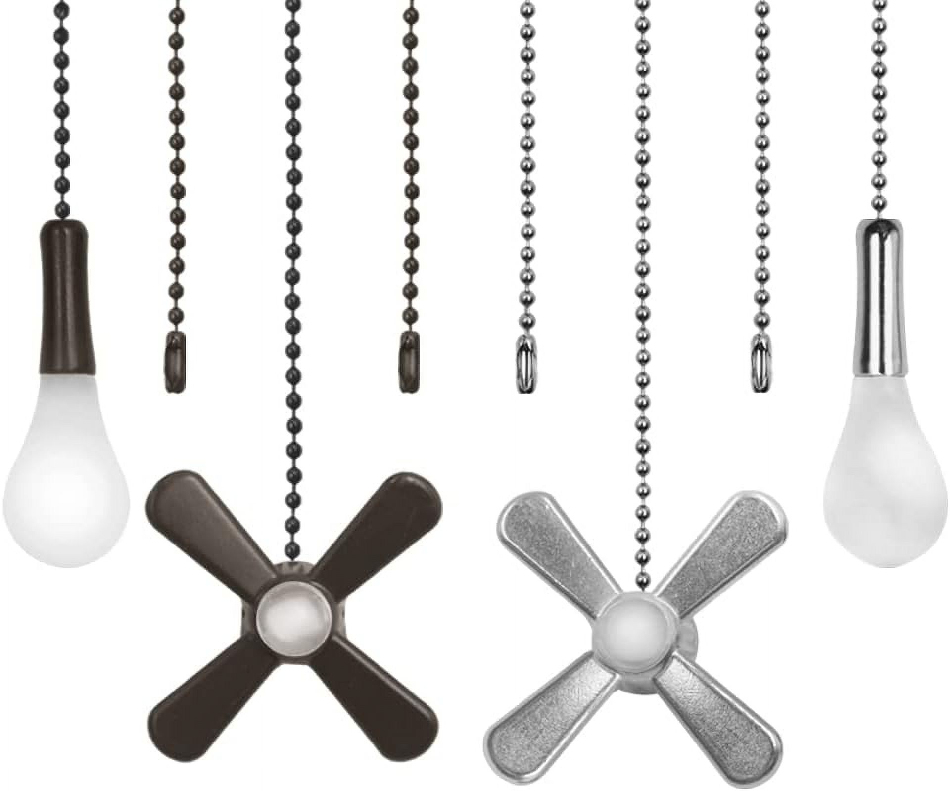 4PCS Ceiling Fan Pull Chain Set, Ceiling Fan Pull Chain with Decorative ...