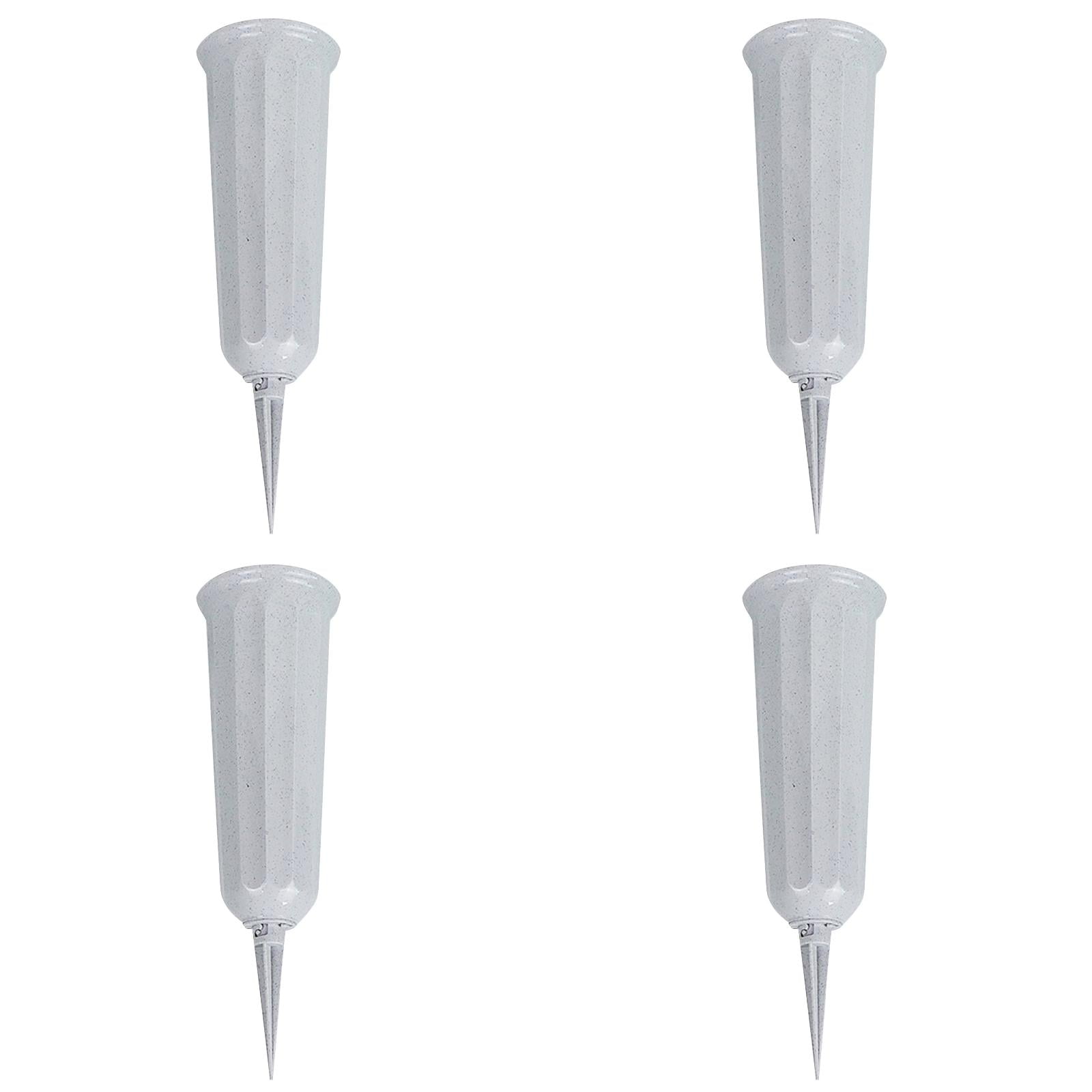 4PCS Cemetery Flower Vase, Memorial Flower Holder for In Ground ...