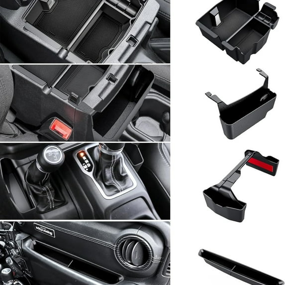 4PCS Center Console Organizer for 2018-2022 2023 Jeep Wrangler JL JLU ...