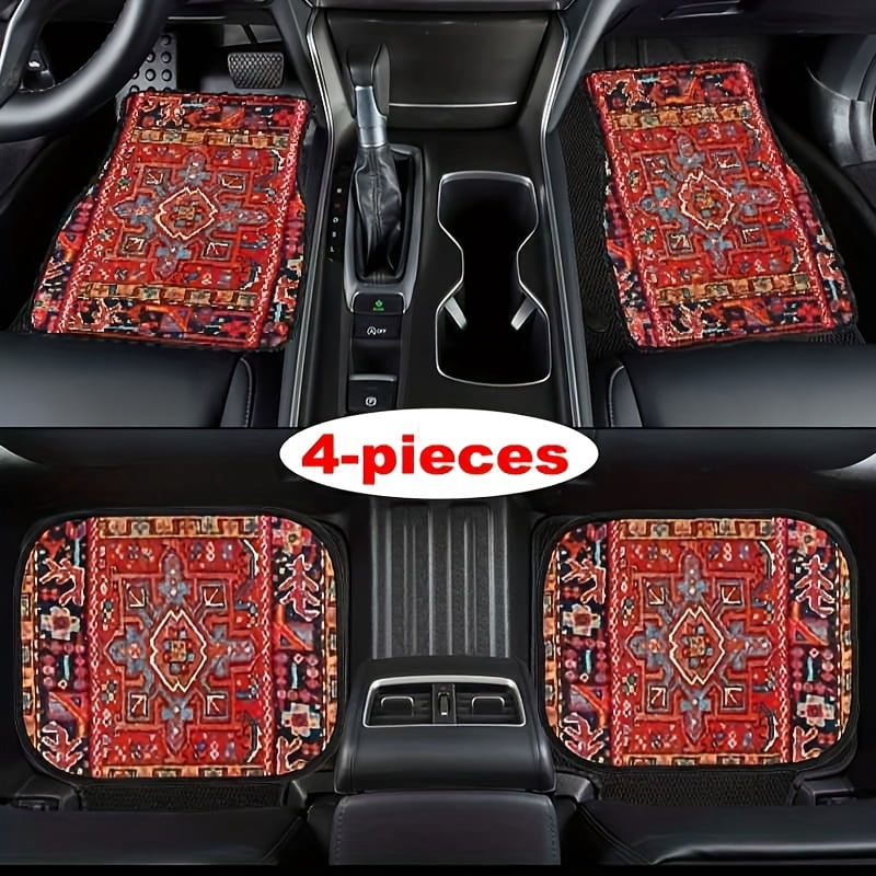 4PCS Chinese Retro Car Floor Mats Set, Anti-Slip Floor Liners ...