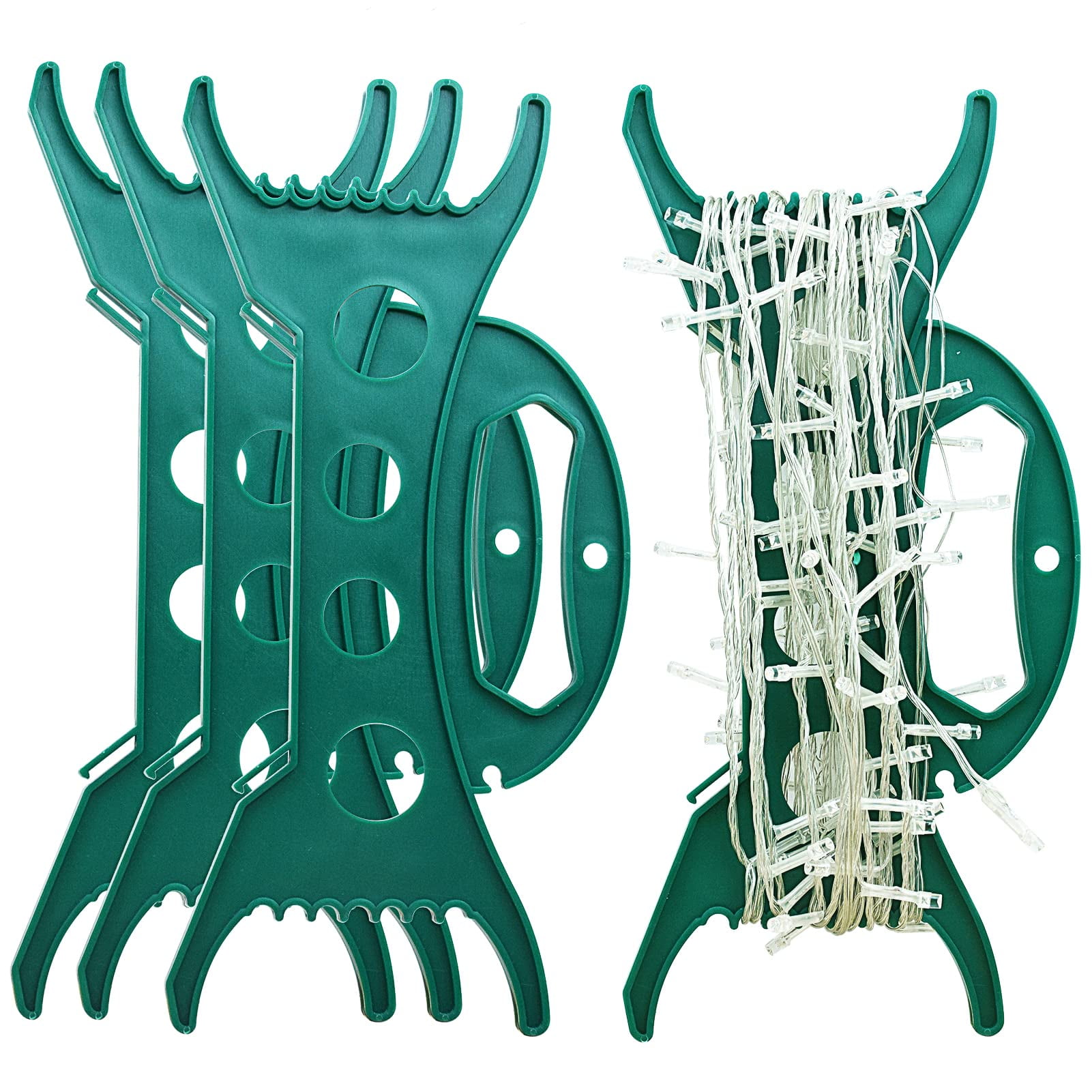 4PCS Christmas Lights Storage Holder Green Holiday Light Organizer All ...