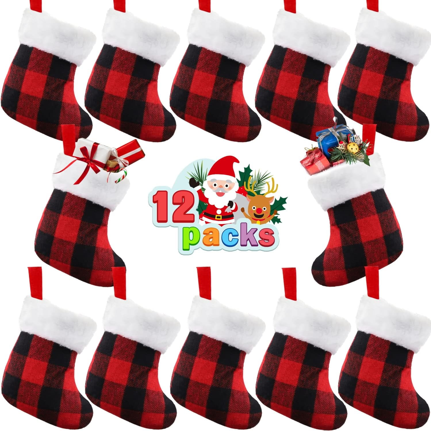 4PCS Christmas Stockings, 18inch Large Personalized Cable Knitted Xmas ...
