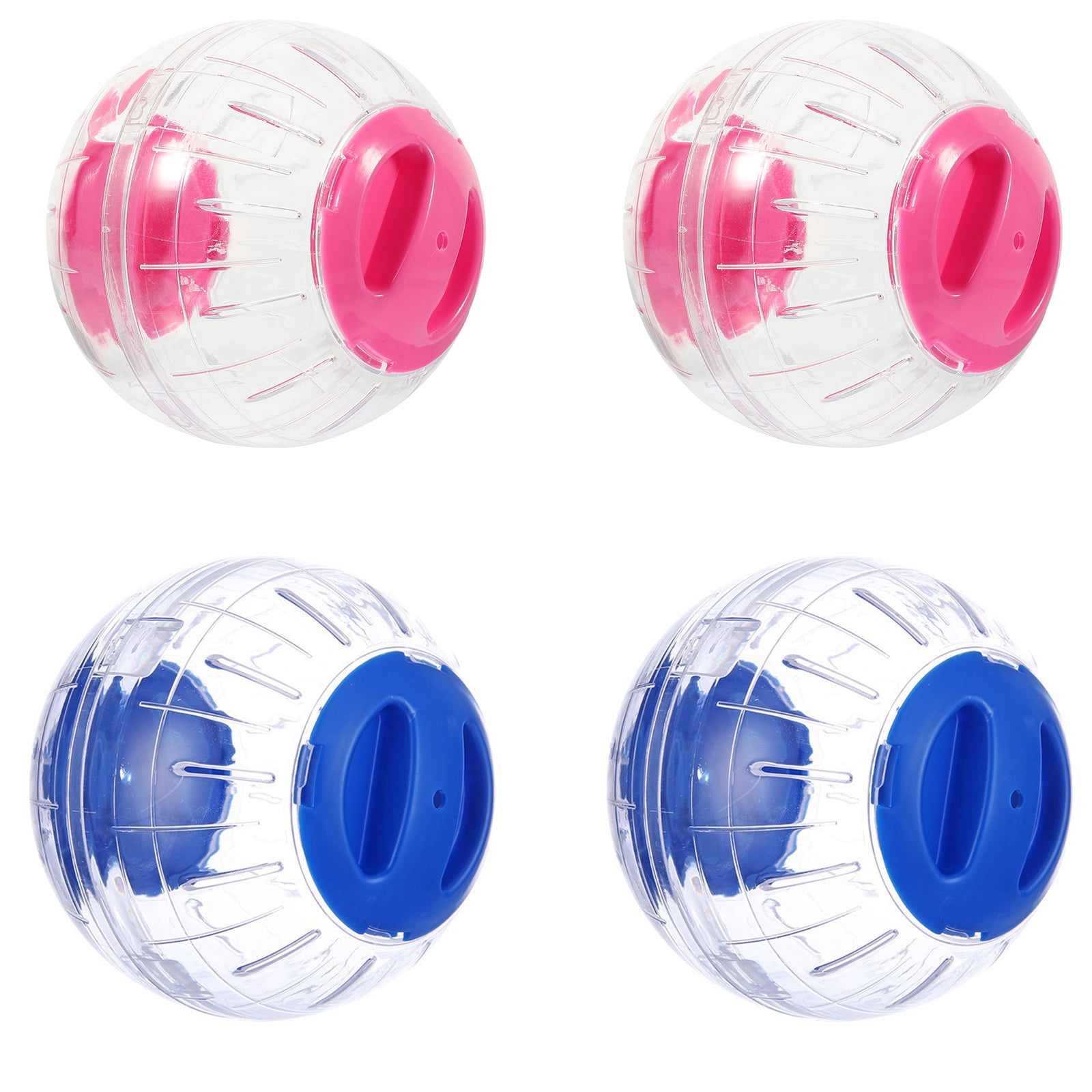 4PCS Clear Hamster Running Ball Small Animal Exercise Wheel Quiet ...