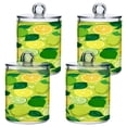 4PCS Clear Storage Jars Cotton Swabs Cans Translucent Plasticental ...