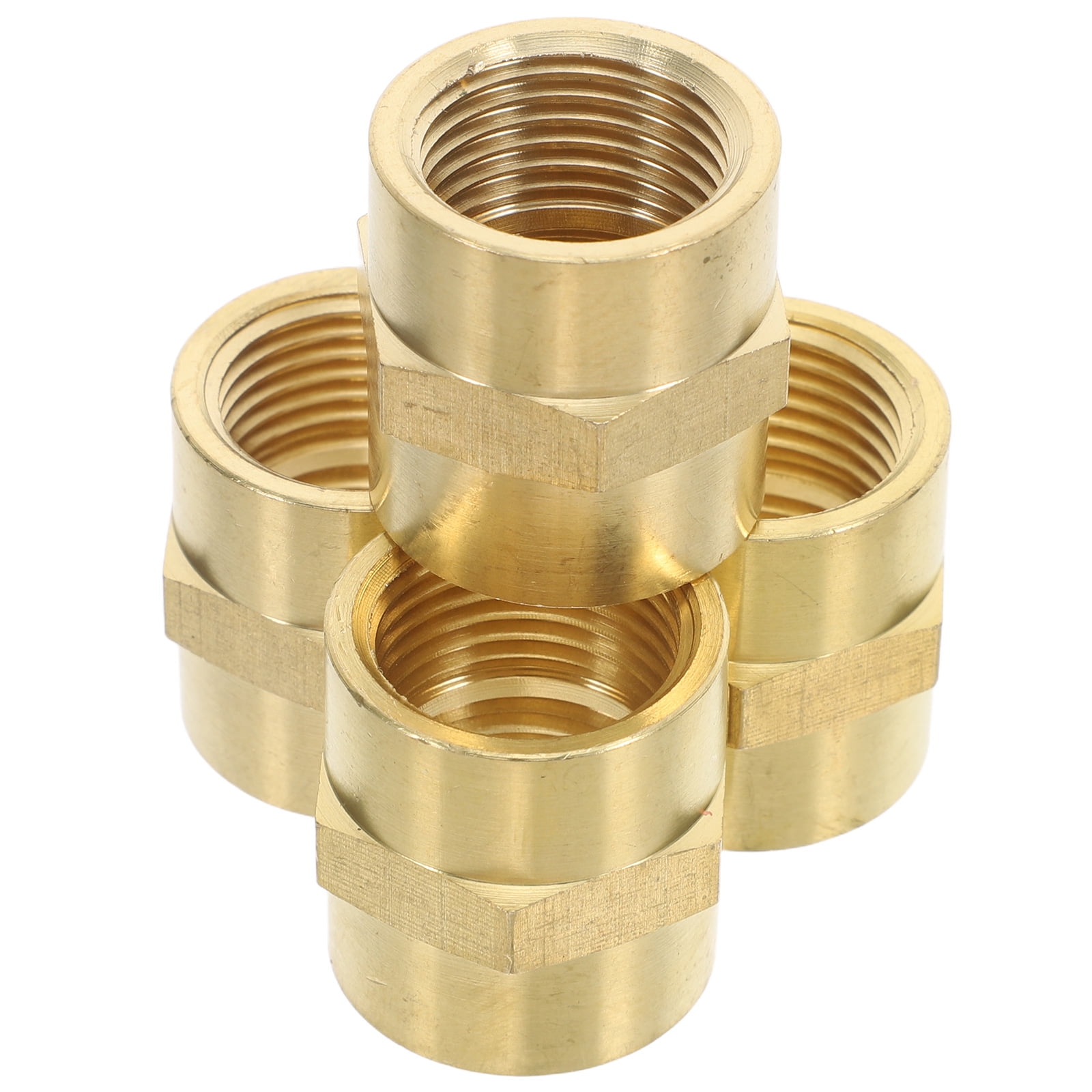 4PCS Copper Female Threaded Pipe Fitting 1/2" Female Thread Adapter ...