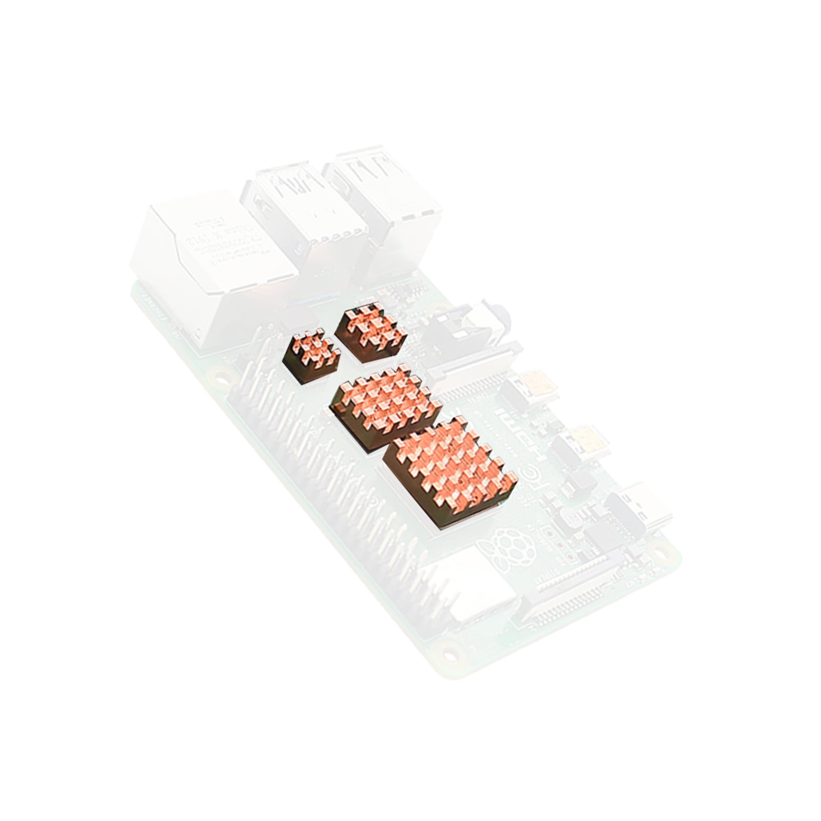 4PCS Copper Heatsink Kit Cooler Heat Sink For Cooling Raspberry Pi 4B 4 ...