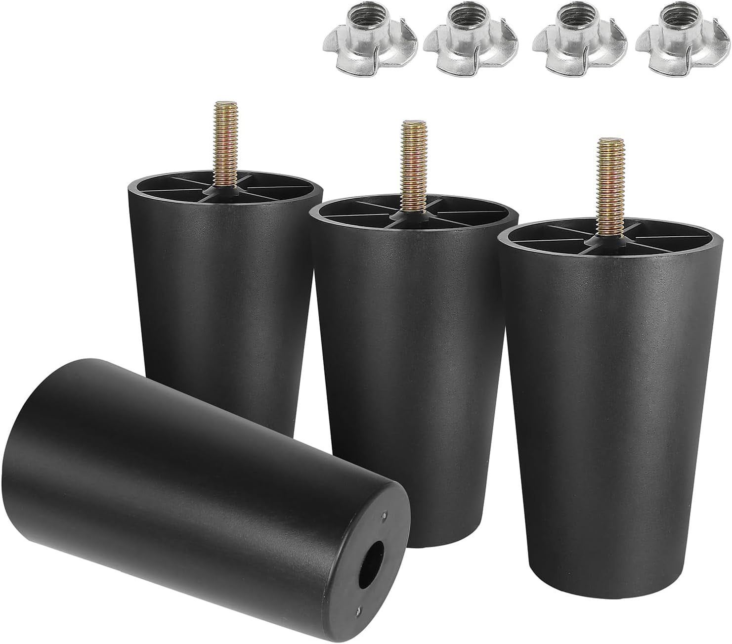 4PCS Couch Legs, Heavy Duty Furniture Legs, Round Tapered Table ...