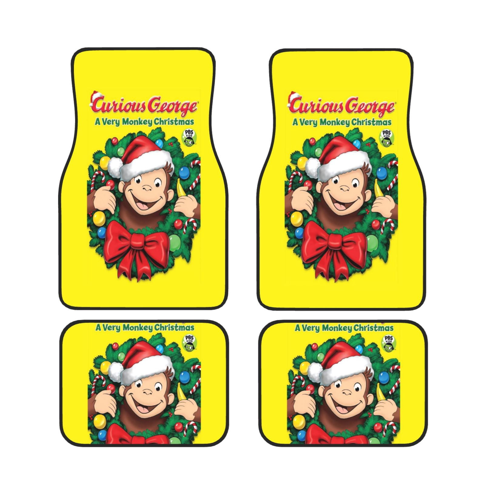 4PCS Curi-ous Geor-ge Car Floor Mats for Most Cars Sedan SUV Truck,All ...