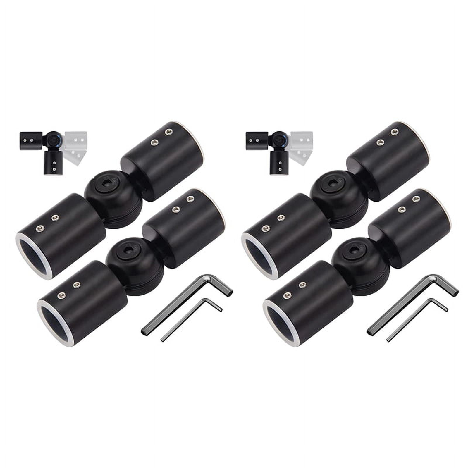 4PCS Curtain Rods Corner Connector, Adjustable Curtain Rod Corner ...