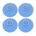 4PCS D Ring Patch PVC Round Shape Strong Stainless Steel D Ring Pad for ...