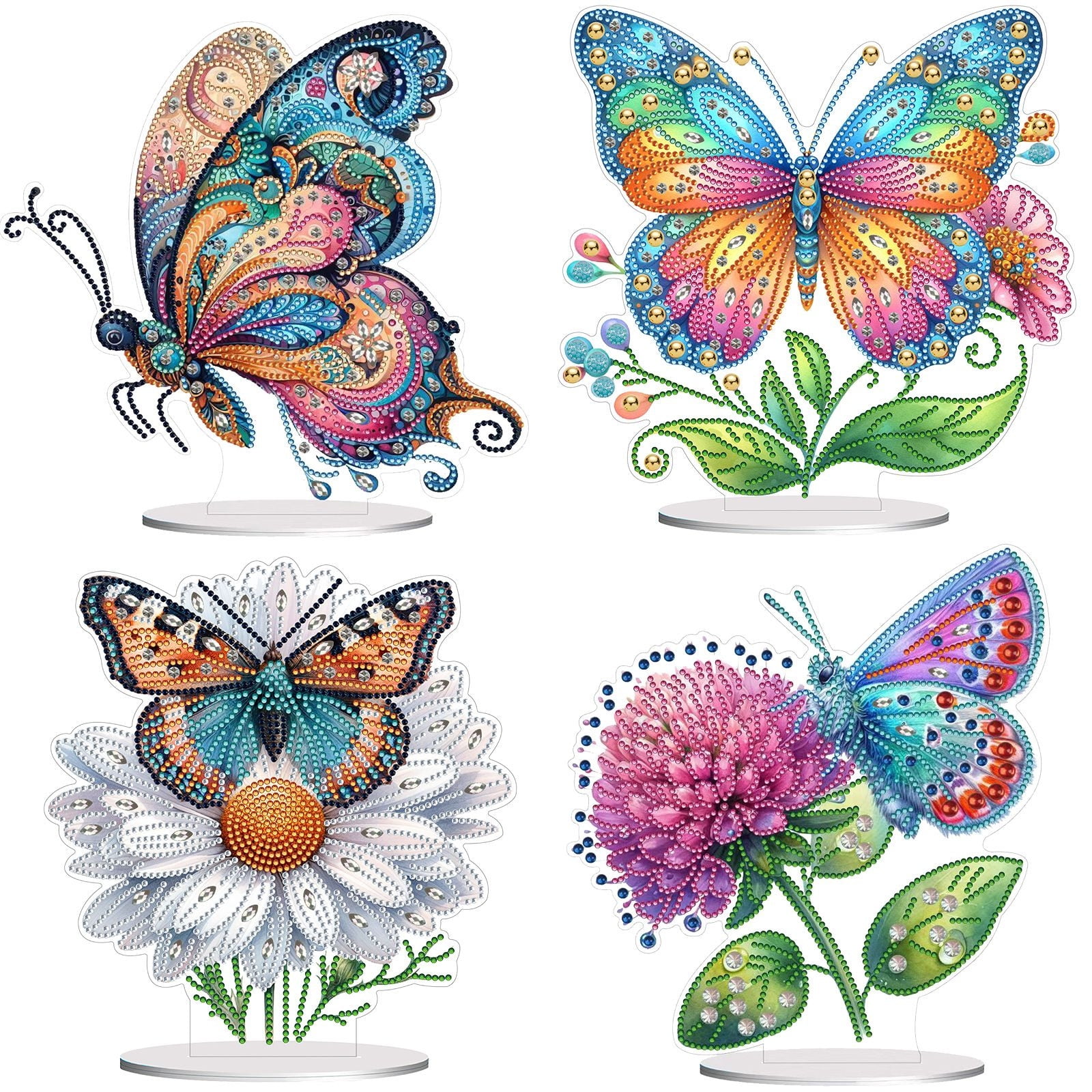 4PCS DIY Dotted Diamond Ornaments, Diamond Art Paintings, Creative ...